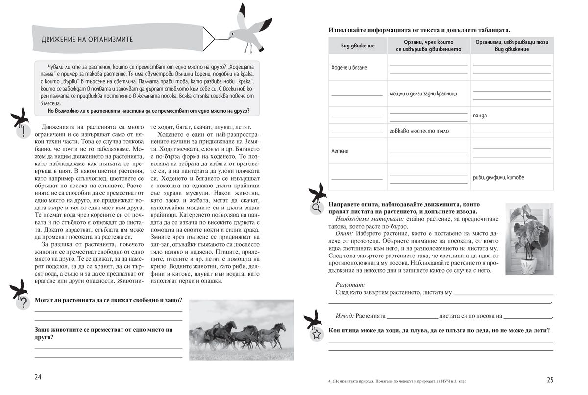 Не познатата природа Помагало по човекът и природата за избираемите