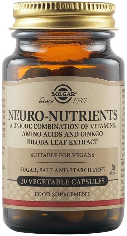 Neuro-Nutrients, 30 растителни капсули, Solgar | Ozone.bg