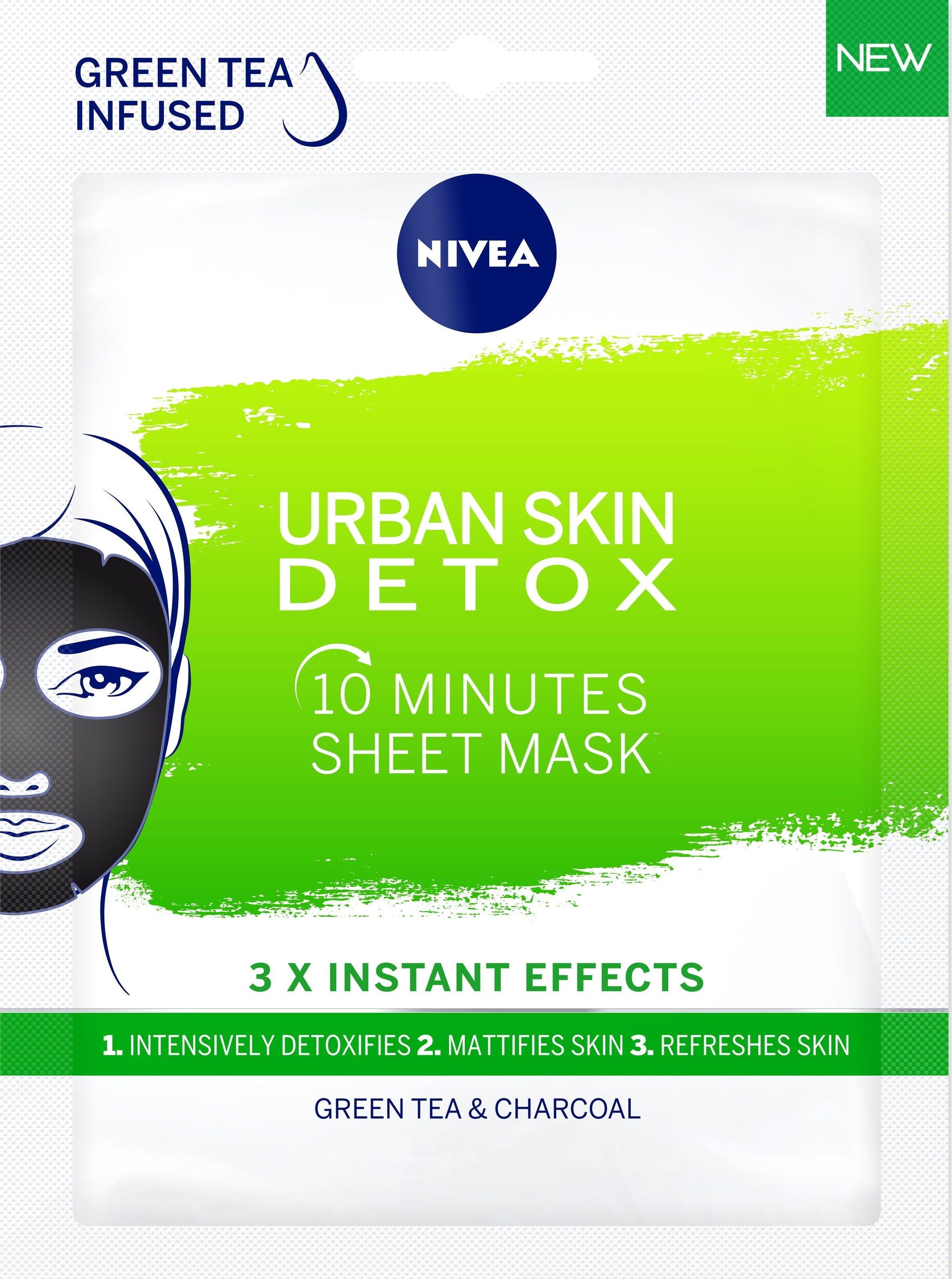 Nivea Urban Detox Лист маска, 1 брой | Ozone.bg