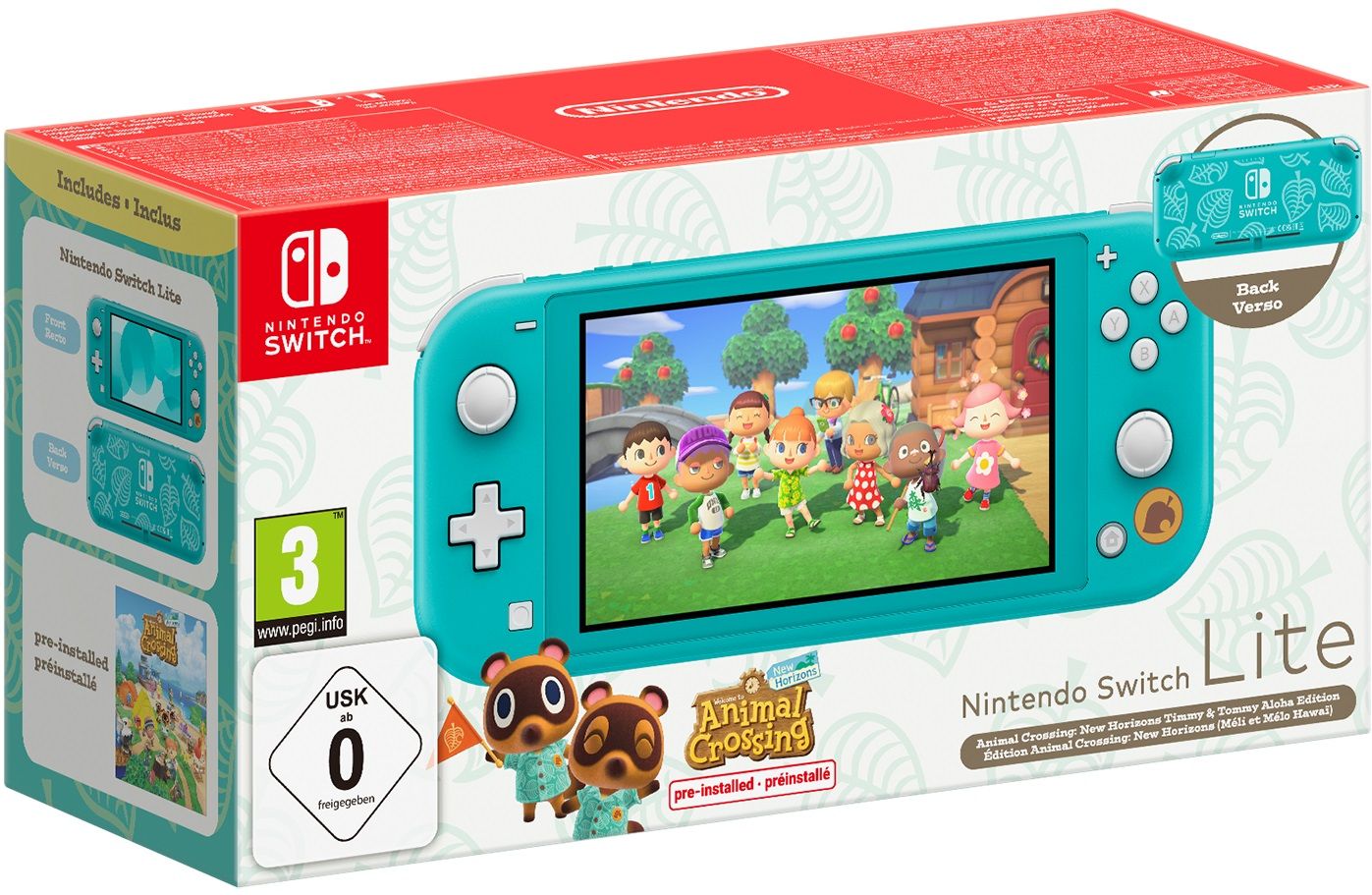 Nintendo Switch Lite - Turquoise, Animal Crossing: New Horizons Bundle ...