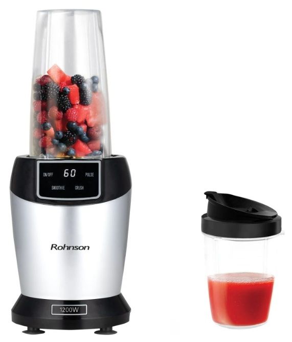 Нутри блендер Rohnson - R-599, 700 ml, 1200W, инокс/черен | Ozone.bg