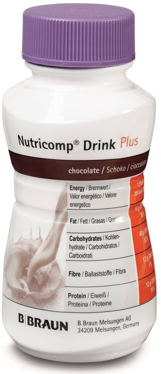 Nutricomp Drink Ентерална храна за пиене, шоколад, 4 x 200 ml, B. Braun ...