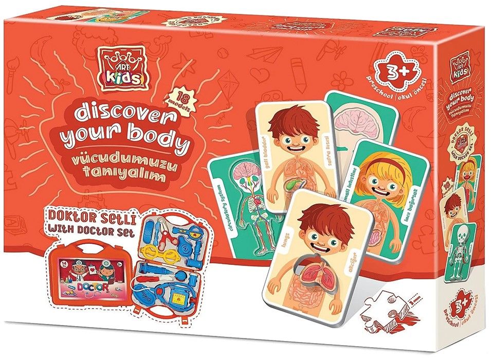 Образователен комплект Art Kids - Пъзел и докторски инструменти, 54 ...