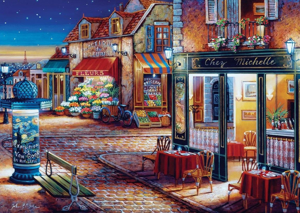 Пъзел Art Puzzle от 500 части - Кафене Chez Michelle | Супер цена ...