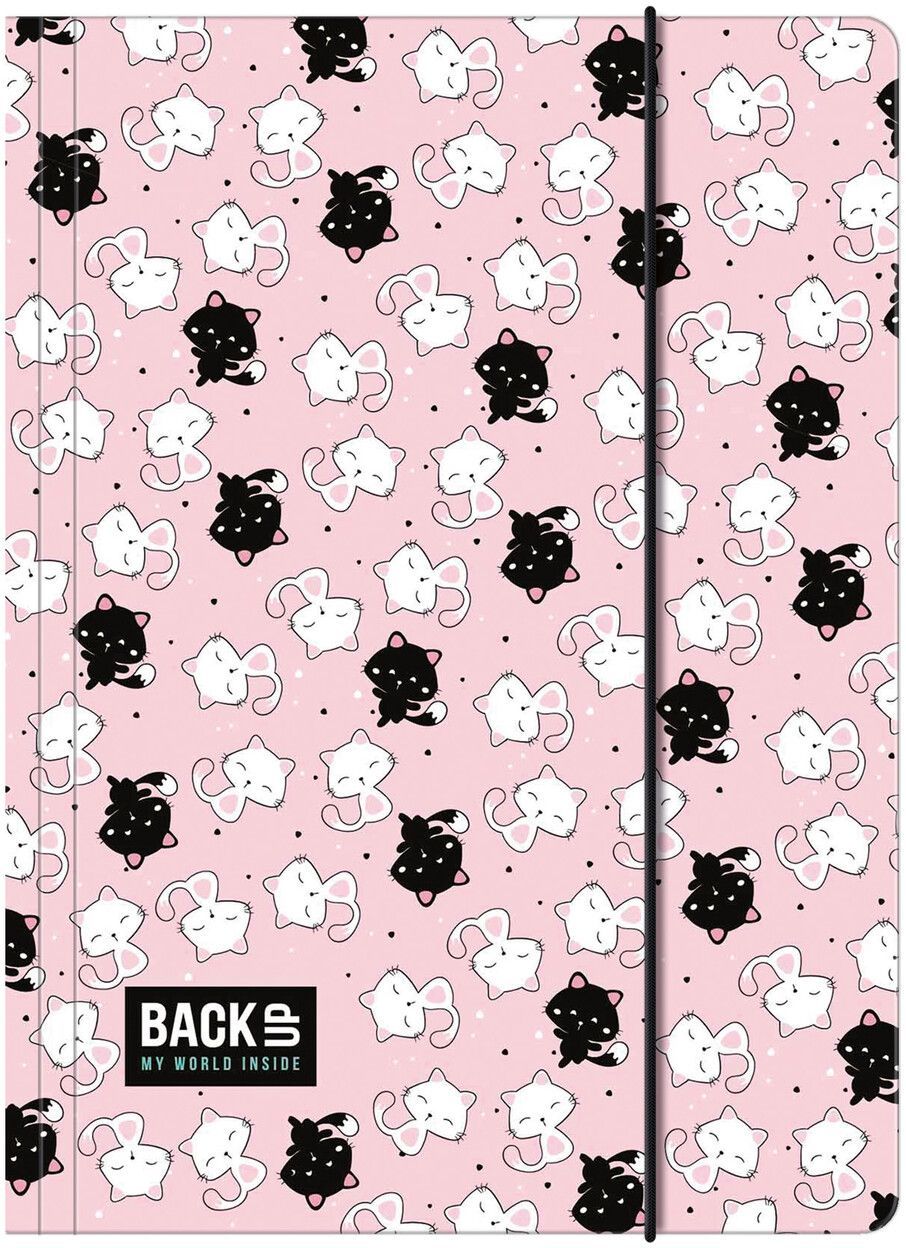 Папка с ластик Derform BackUp - Black & White, А4 | Ozone.bg