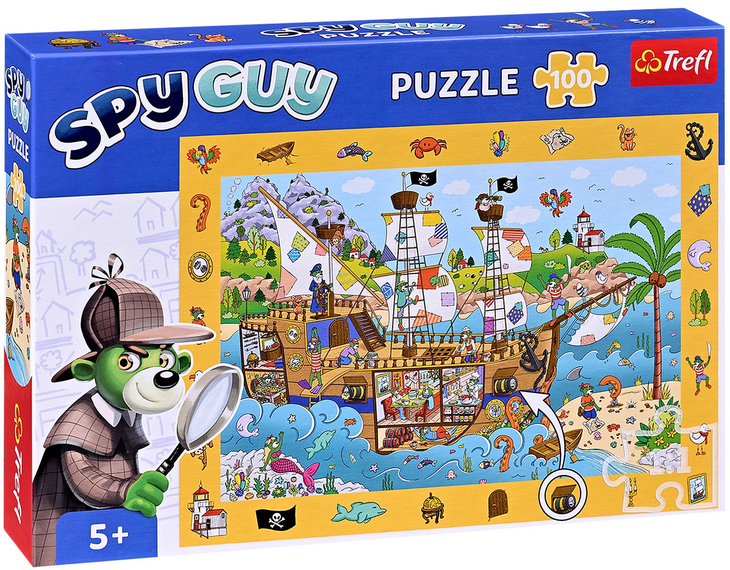 Пъзел Trefl от 100 части - Spy Guy, пирати | Супер цена | Ozone.bg