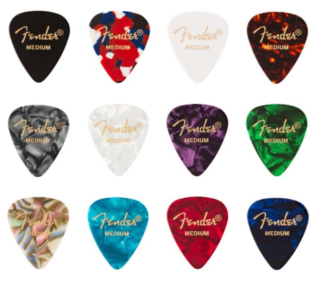 Перца за китара Fender - 351 Shape Celluloid Medley, Medium ...