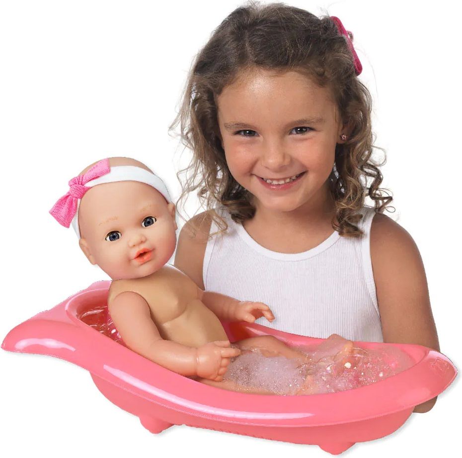 Пишкаща кукла-бебе Loko Toys Le Bebe - С халат и вана, 40 cm | Отлична цена | Ozone.bg