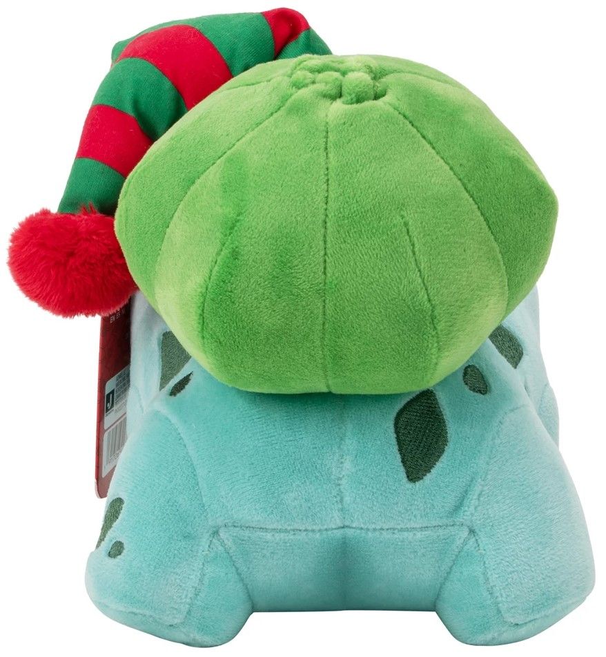 Плюшена фигура Jazwares Games: Pokemon - Bulbasaur with Christmas Hat ...