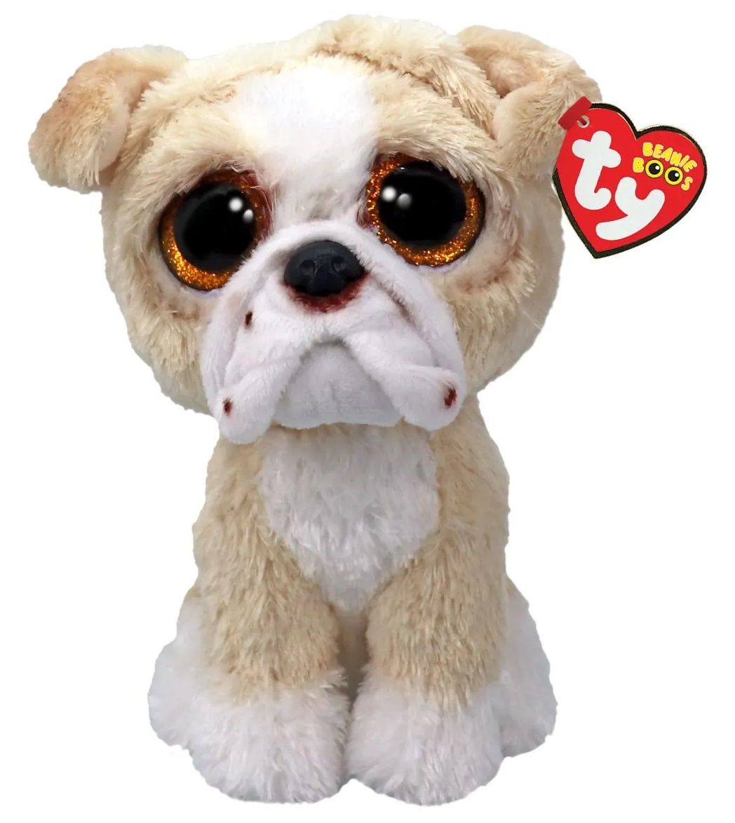 Плюшена играчка TY Toys Beanie Boos - Английски булдог Pooch, 15 cm ...