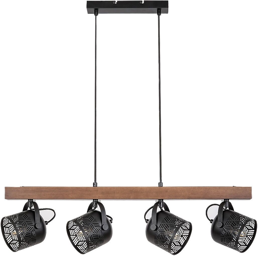 Полилей Rabalux - Rotem 3300, IP20, E14, 4 x 40W, 230V, черен мат ...