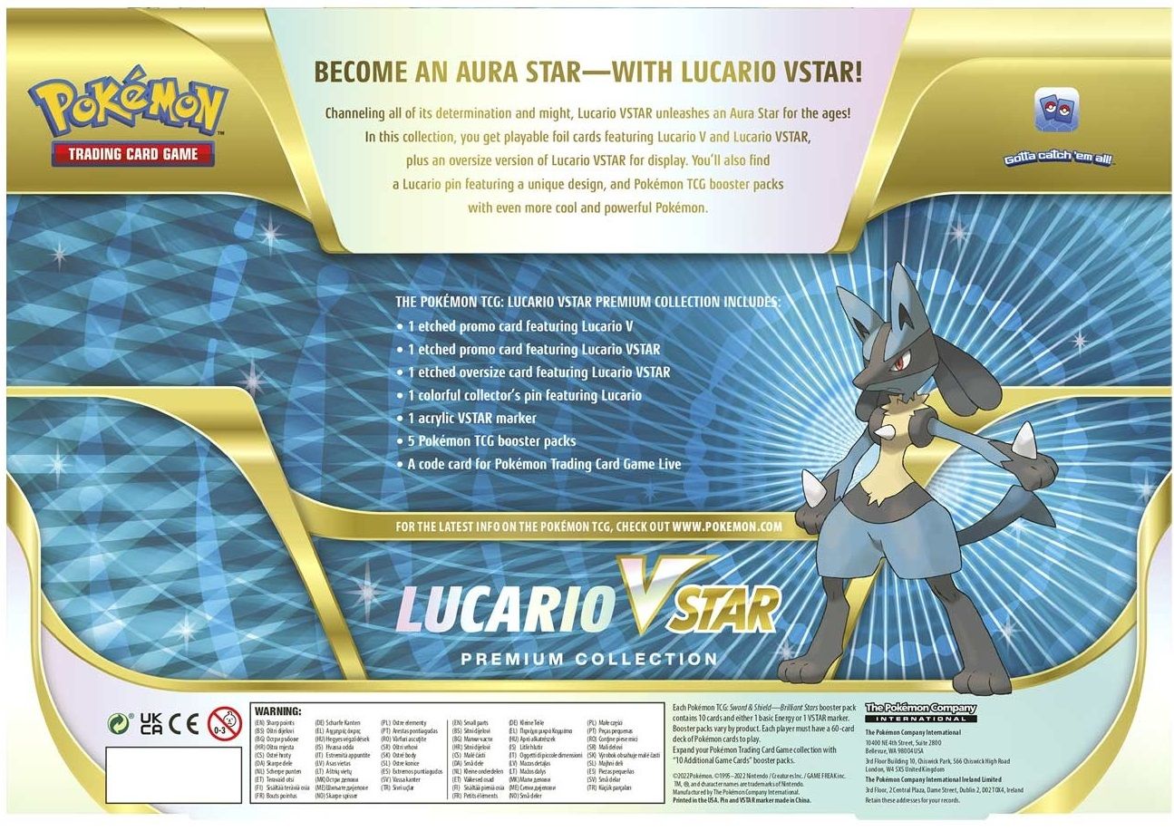 Pokemon TCG: Lucario VSTAR Premium Pin Collection | Ozone.bg