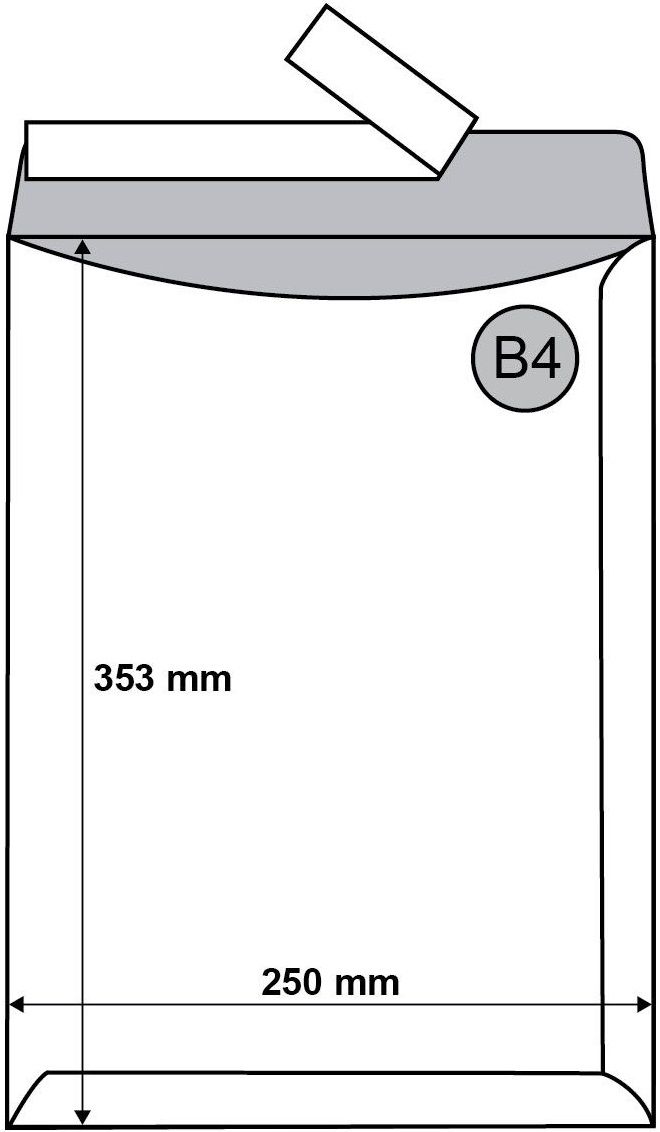 Пощенски плик със самозалепваща лента - B4, бял, 100 броя | Ozone.bg