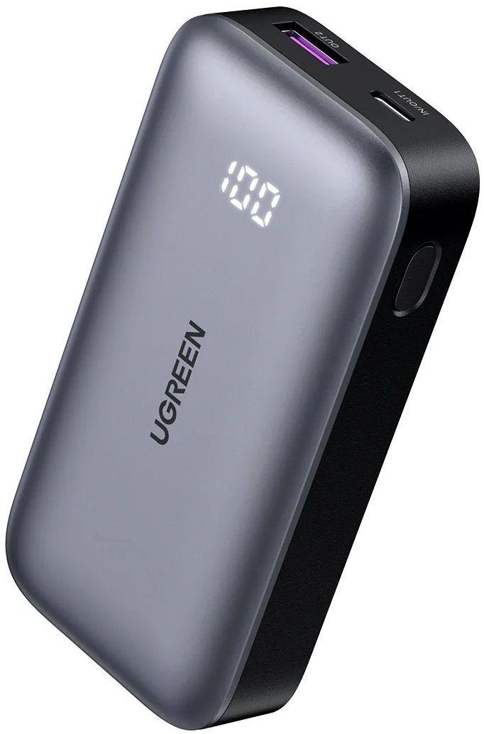 Портативна батерия Ugreen - PB502, 10000 mAh, сива | Ozone.bg