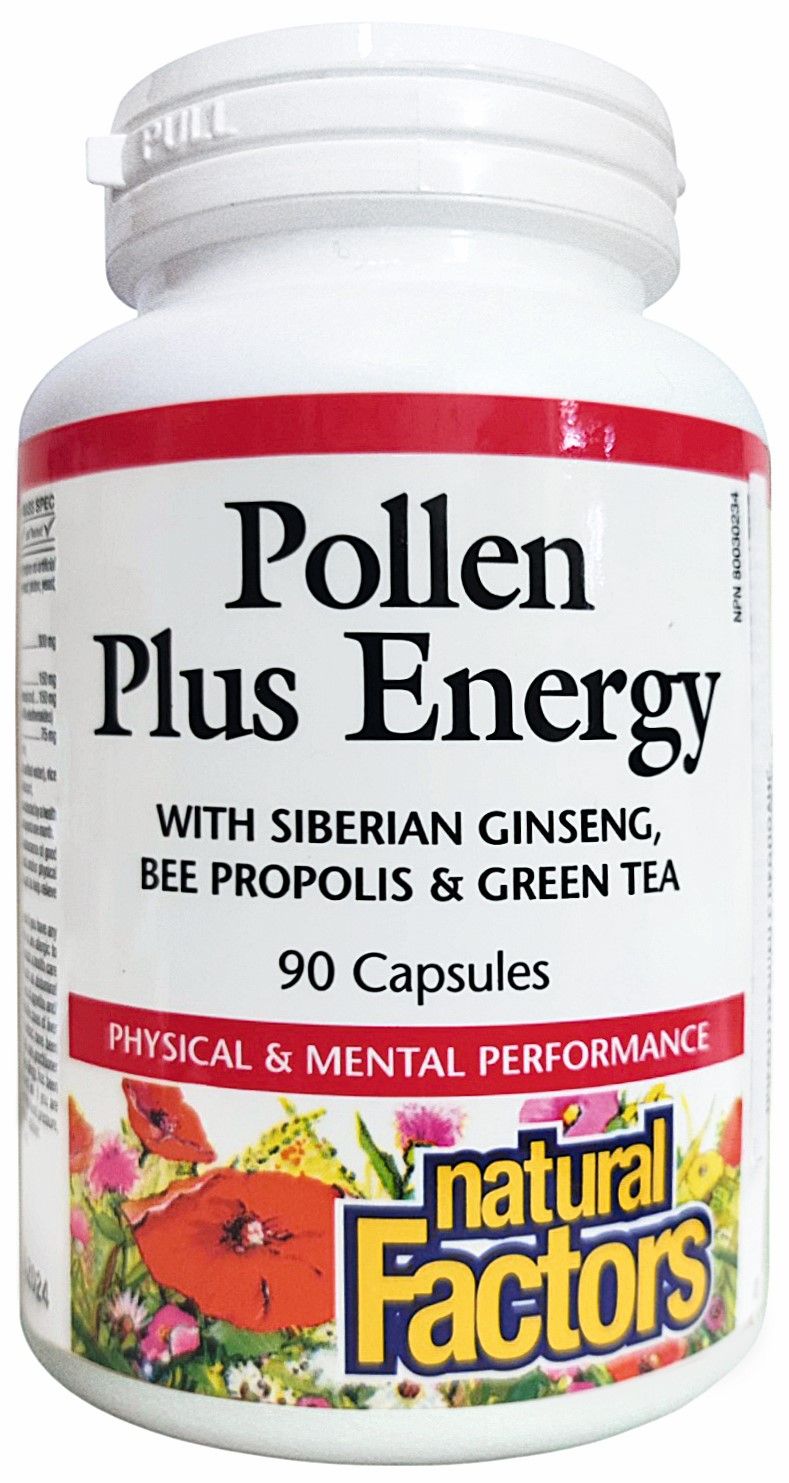 Pollen Plus Energy, 90 капсули, Natural Factors | Ozone.bg