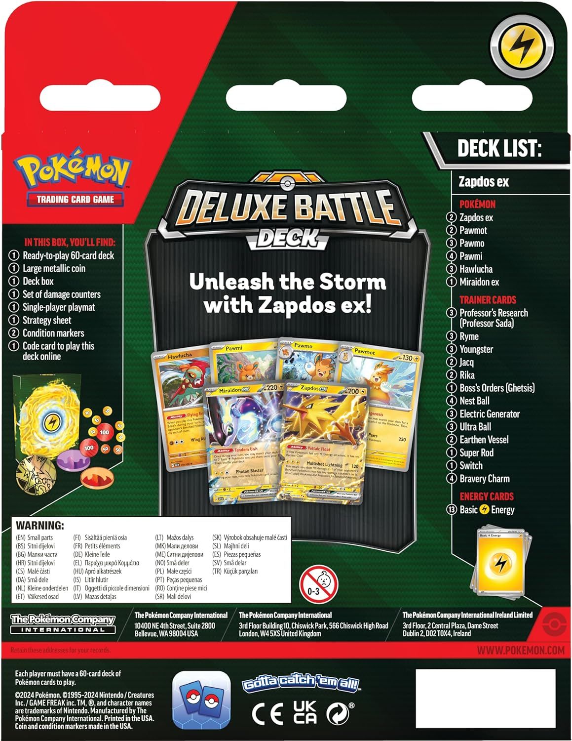 Pokemon TCG: Deluxe Battle Deck - Zapdos ex | Ozone.bg