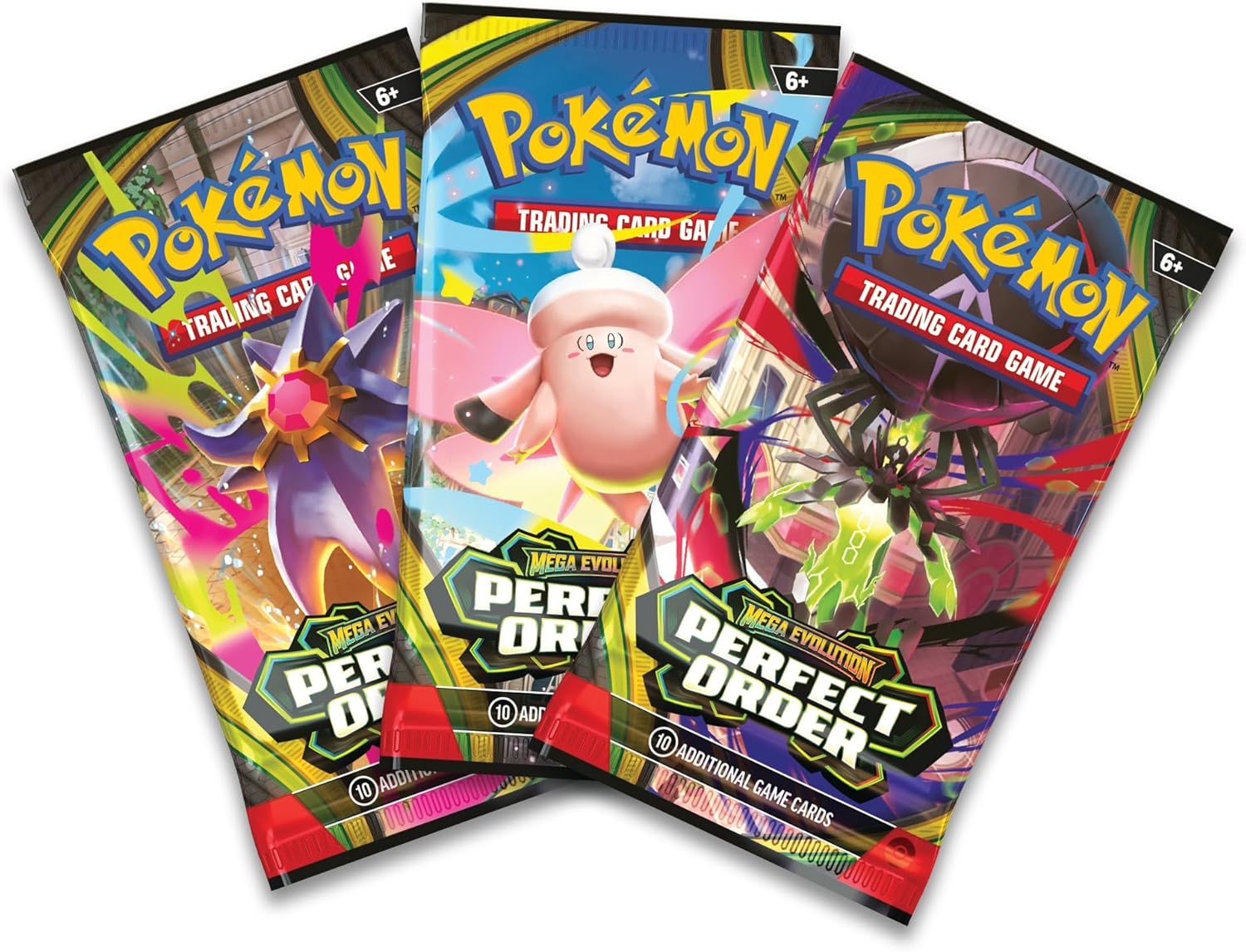 Pokemon TCG: Mega Evolution Perfect Order 3-Pack Blister - Chikorita ...