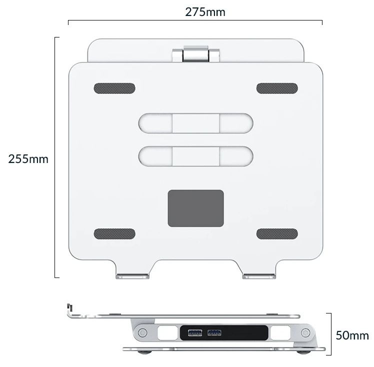 Поставка за лаптоп Orico - LST-2AS Aluminum, 15.6'', 2x USB3/SD, сребрист | Ozone.bg