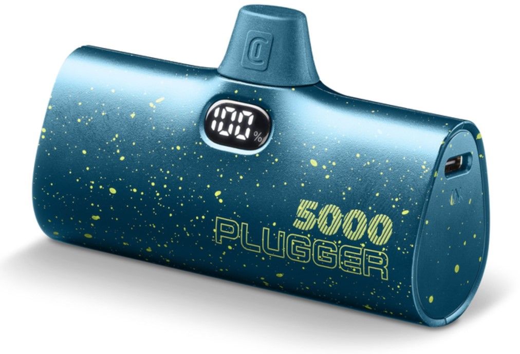 Портативна батерия Cellularline - Plugger, 5000 mAh, синя | Ozone.bg