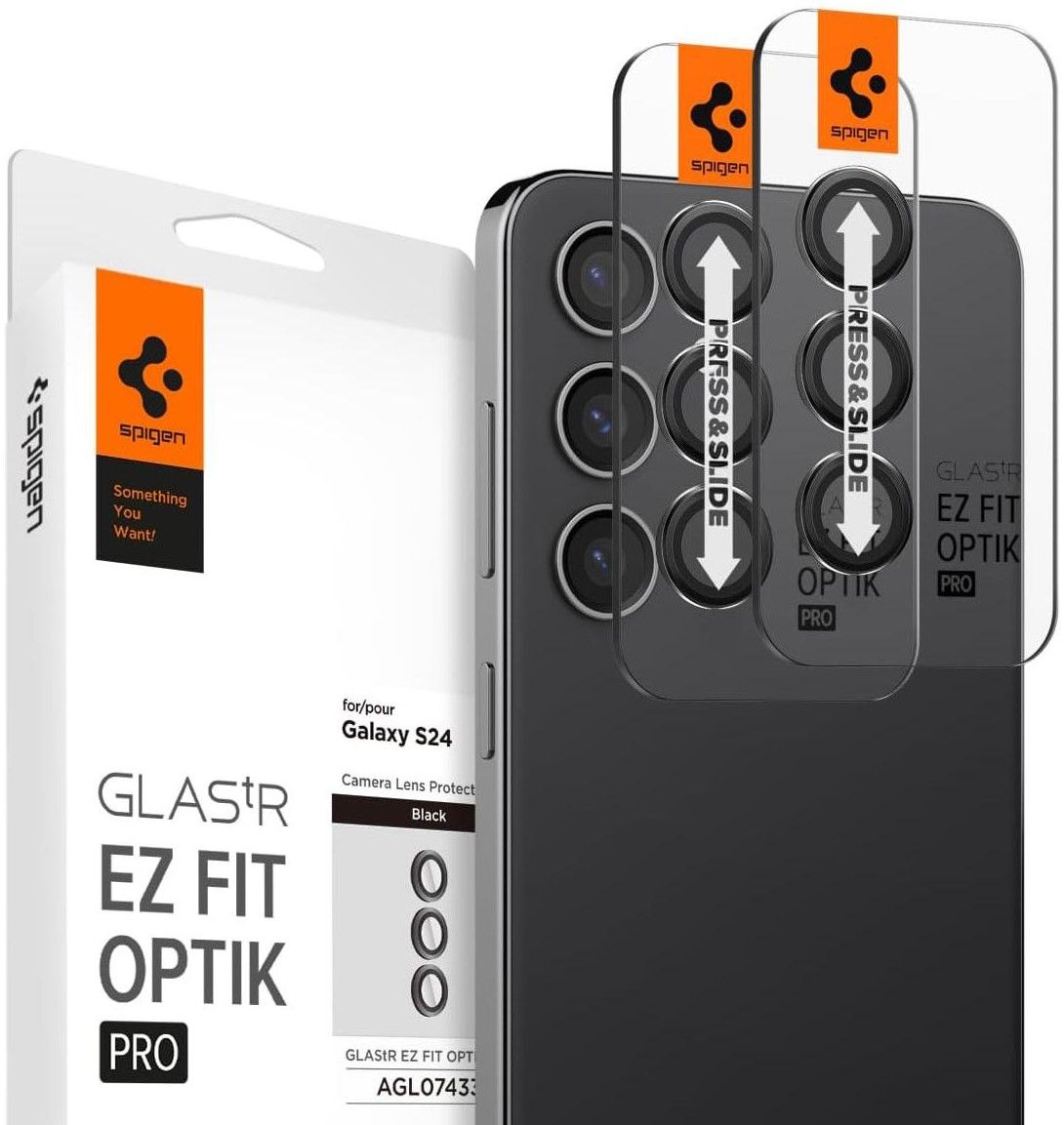 Протектор за камера Spigen - Glass tR EZ Fit Optik Pro, Galaxy S24, 2 ...