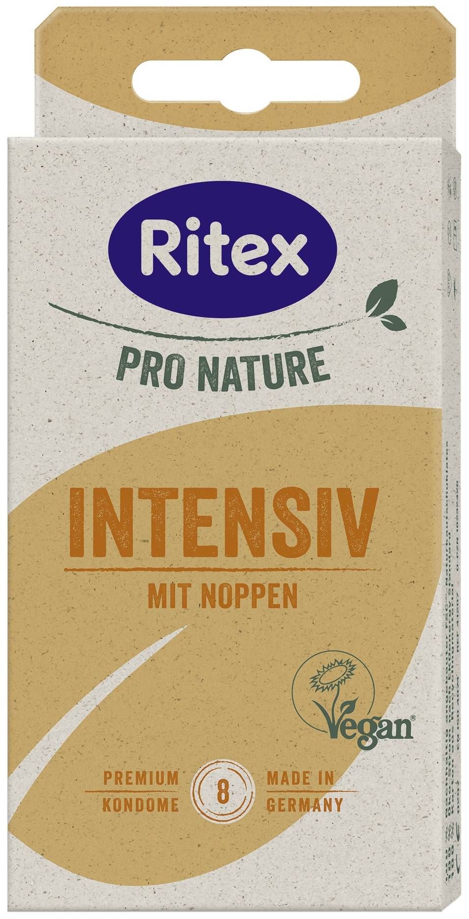 Pro Nature Intensiv Презервативи, оребрени и с точки, 8 броя, Ritex | Ozone.bg