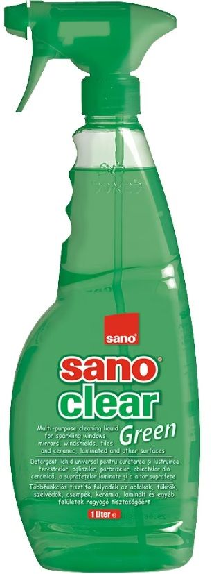 Препарат за прозорци Sano - Clear Green, 1 L | Ozone.bg