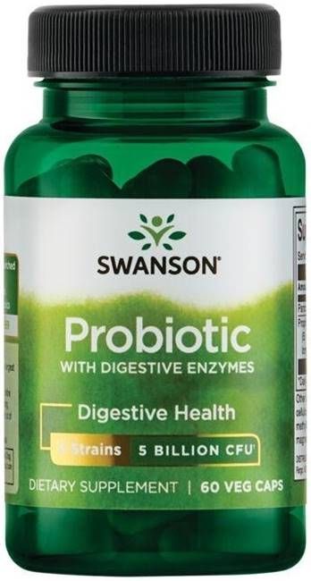 Probiotic with Digestive Enzymes, 60 капсули, Swanson | Ozone.bg