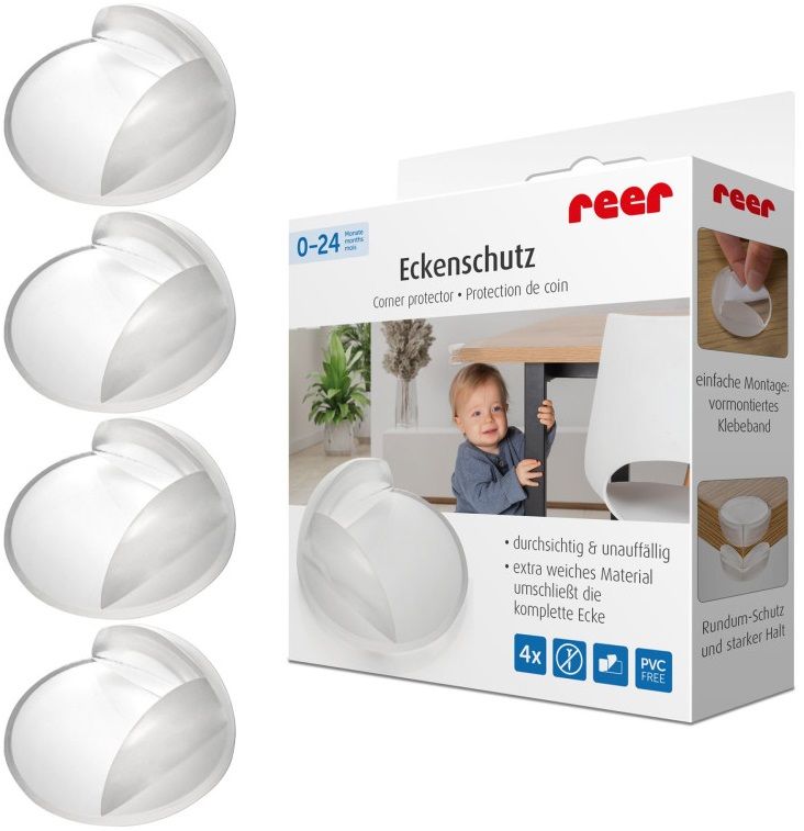 Протектори за ъгли Reer - Прозрачни, 4 броя | Добра цена | Ozone.bg
