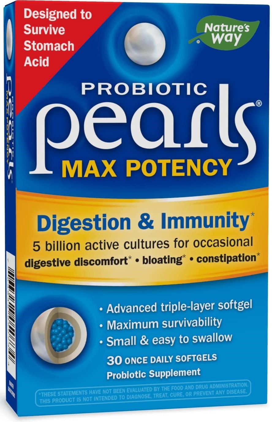 Probiotic Pearls Max Potency Digestion and Immunity, 30 капсули, Nature ...
