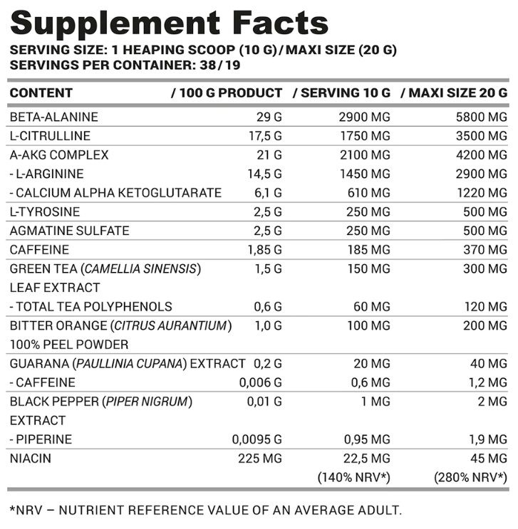 Pre-Workout Revolt, манго, 380 g, Lazar Angelov Nutrition | Ozone.bg