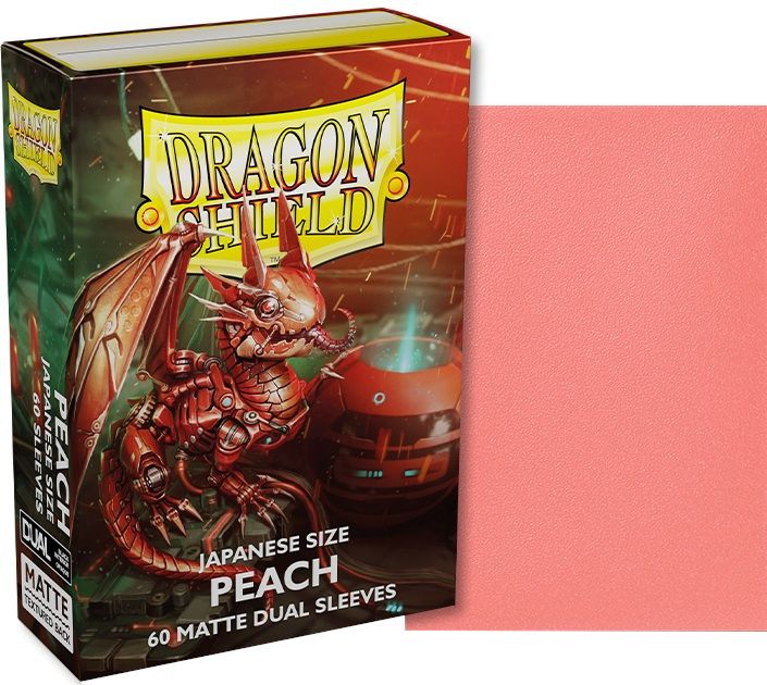 Протектори за карти Dragon Shield Dual Sleeves - Small Matte Peach (60 ...