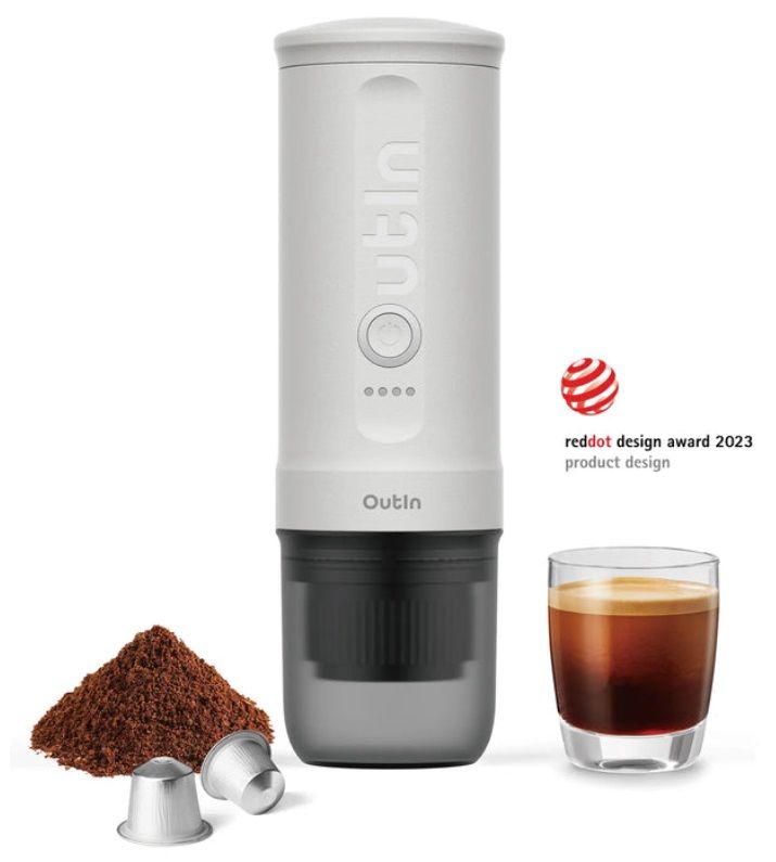 Преносима кафемашина Outin - Nano, Pearl White | Ozone.bg