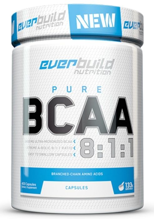 Pure BCAA 8:1:1, 400 капсули, Everbuild | Ozone.bg