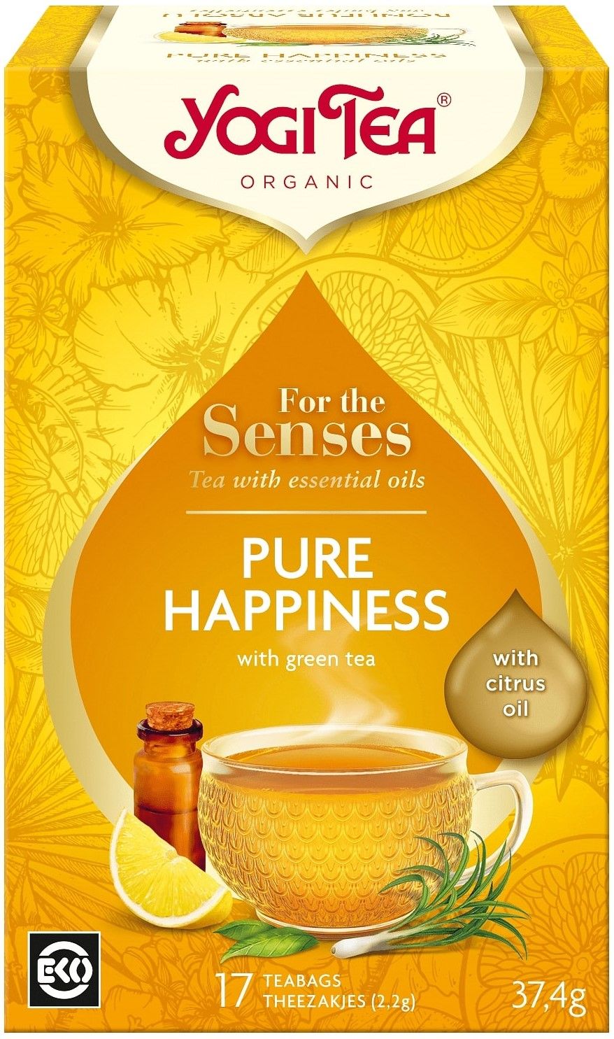 Pure Happiness Билков чай, 17 пакетчета, Yogi Tea | Ozone.bg