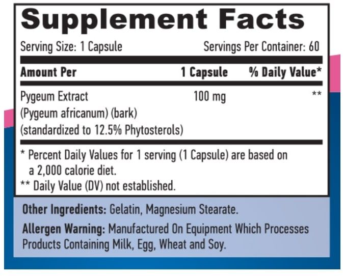 Pygeum for Men, 100 mg, 60 капсули, Haya Labs | Ozone.bg