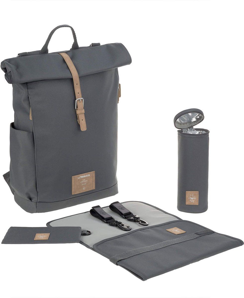 Раница за повиване Lassig - Rolltop Up, антрацит | Добра цена | Ozone.bg