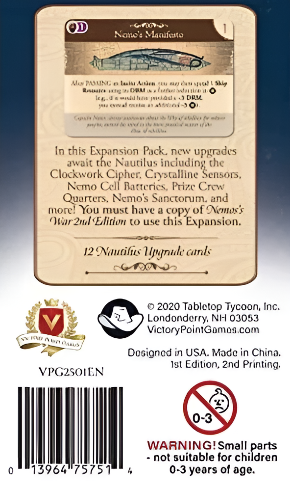 Разширение за настолна игра Nemo's War (2nd Edition): Nautilius ...