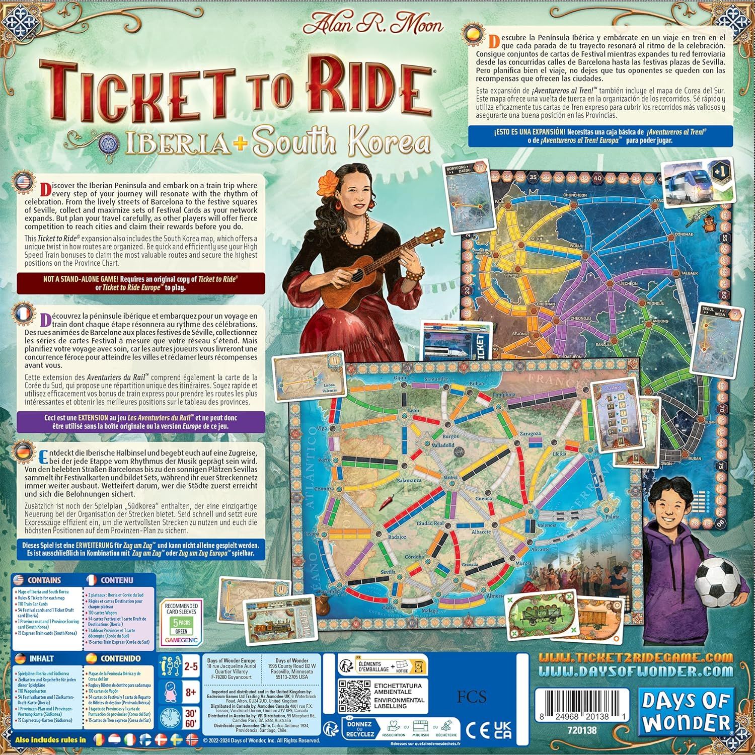 Разширение за настолна игра Ticket to Ride Map Collection 8: Iberia ...