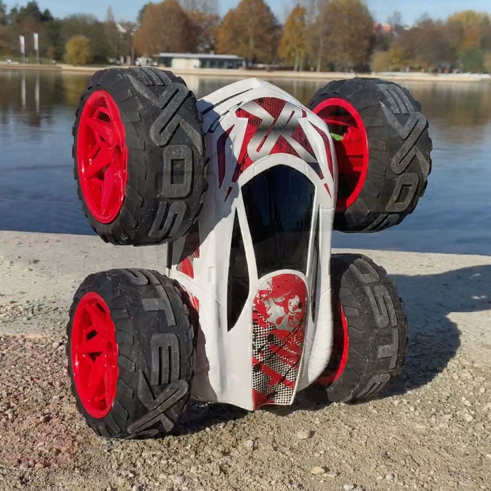 Радиуправляема количка Exost - Silverlit Gyrotex RC Stunt Racer, 1:12 ...