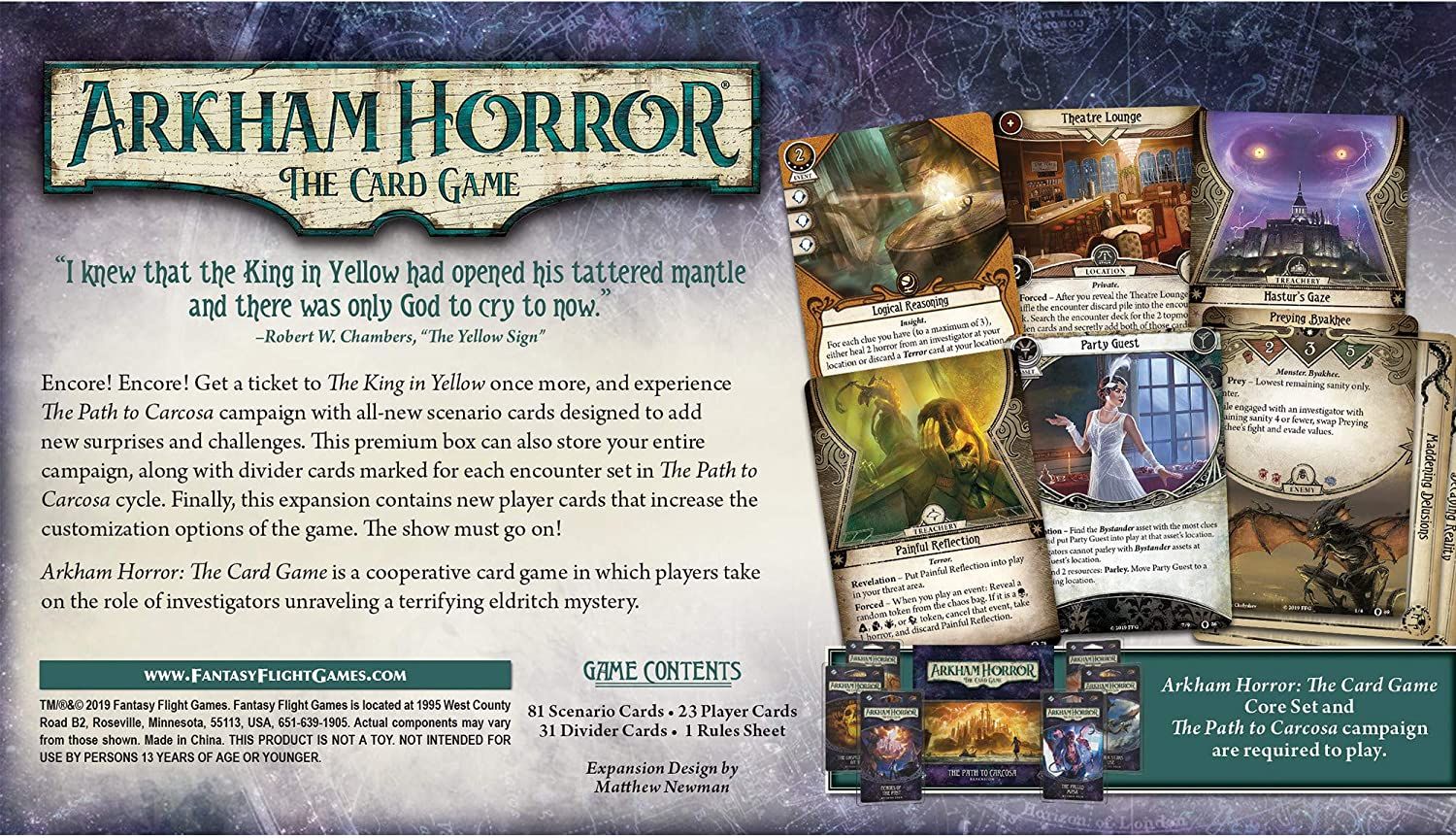 Разширение за настолна игра Arkham Horror LCG: Return to the Path to ...
