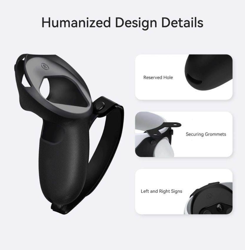 Ръкохватки за контролер Kiwi Design - Knuckle Grips, Oculus Quest 2 ...