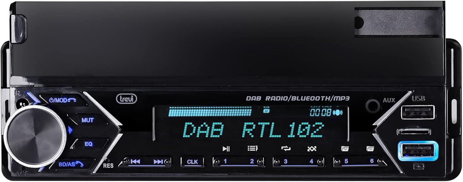 Ресийвър за автомобил Trevi - SCD 5753 DAB, черен | Ozone.bg