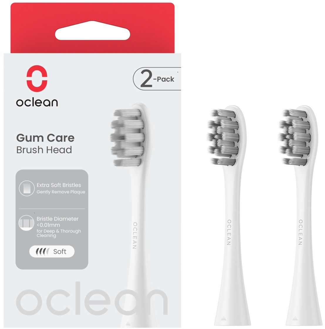Резервни глави Oclean - Gum Care, 2 броя, бели | Ozone.bg