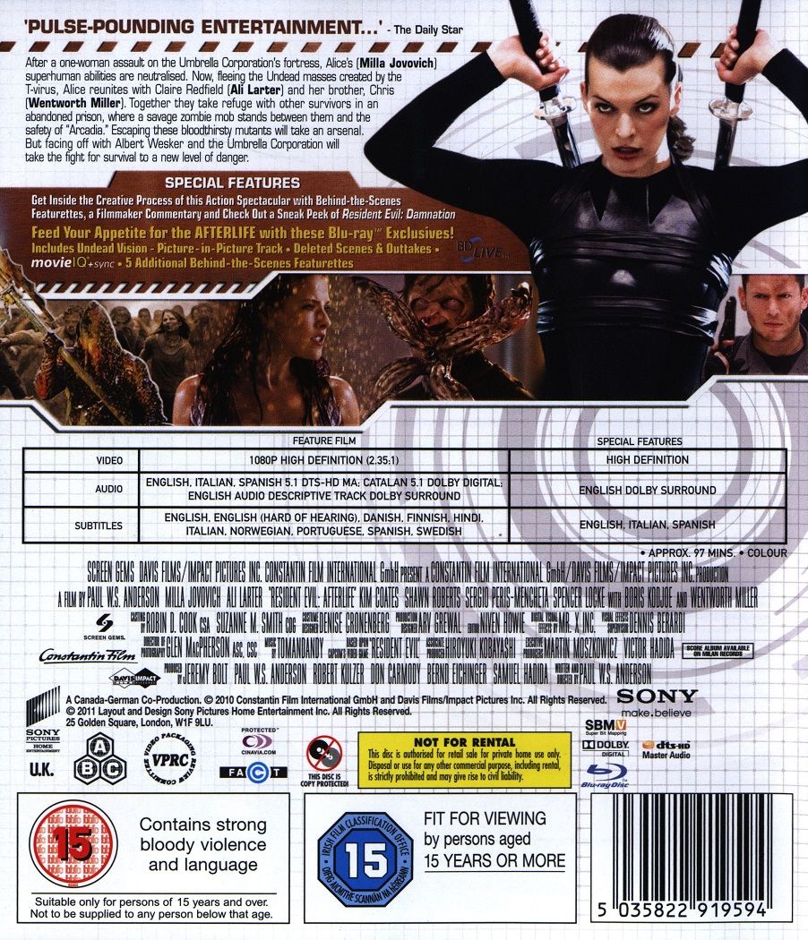 Resident Evil: Afterlife (Blu-Ray) | 2010 | Добра цена | Ozone.bg