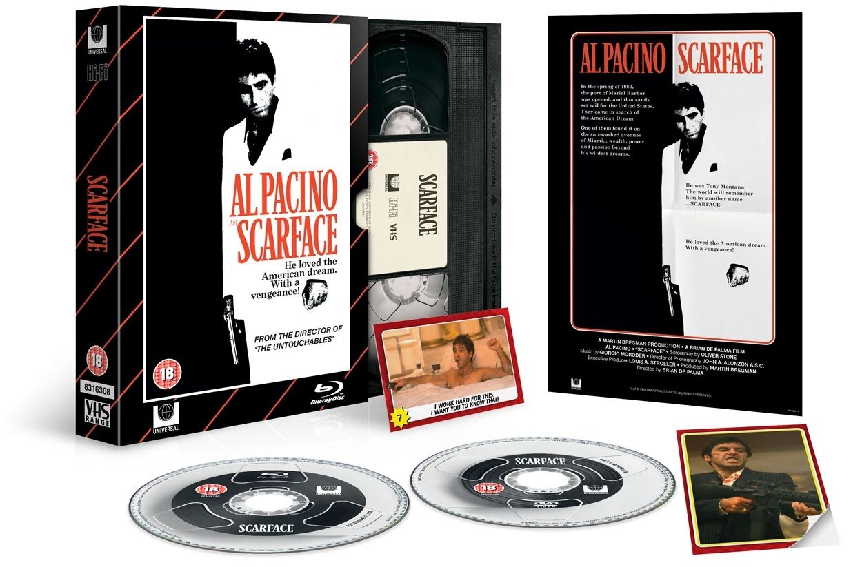 Scarface (1983), Limited Edition VHS Collection (Blu-Ray + DVD) | 1983 ...