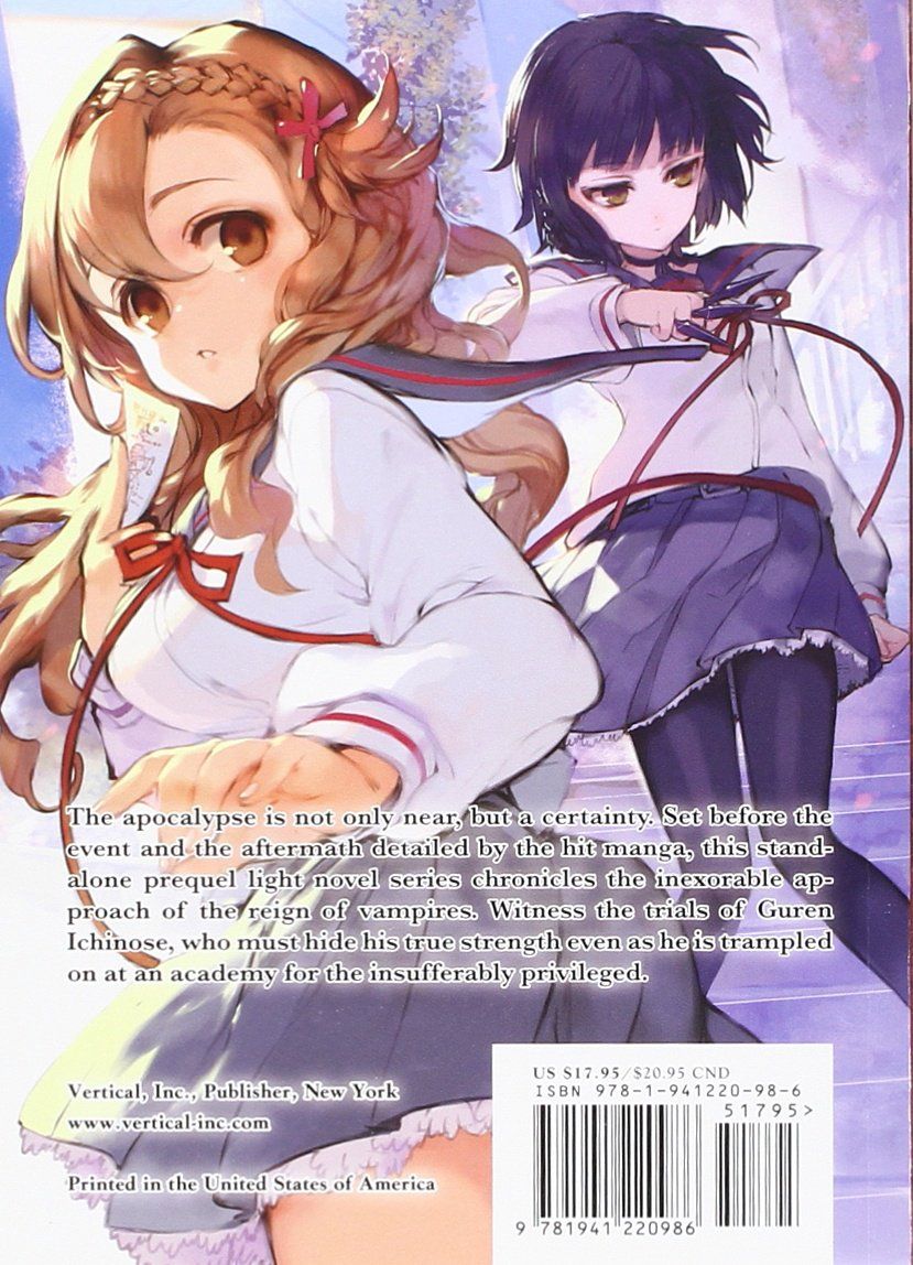 Seraph of the End: Guren Ichinose, Catastrophe at Sixteen, vol. 1 (Light Novel) | Takaya Kagami ...