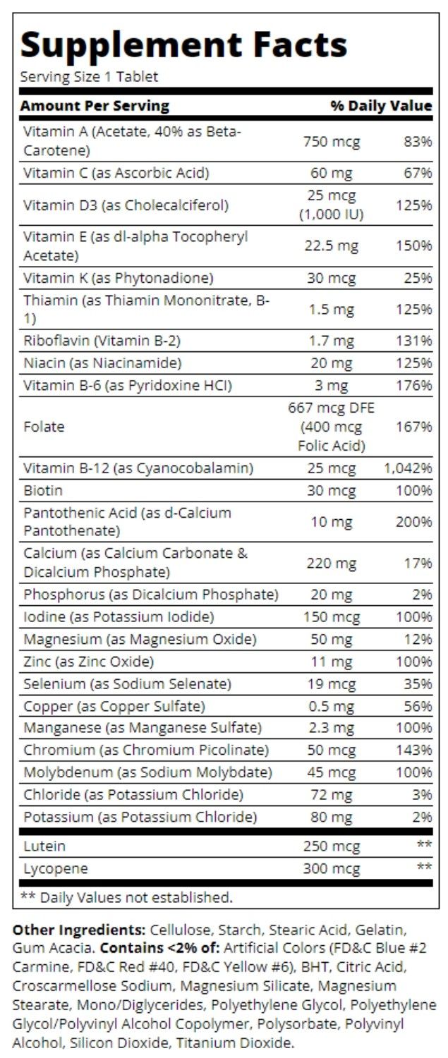 Sentry Senior Multivitamin & Multimineral, 125 таблетки, 21st Century ...