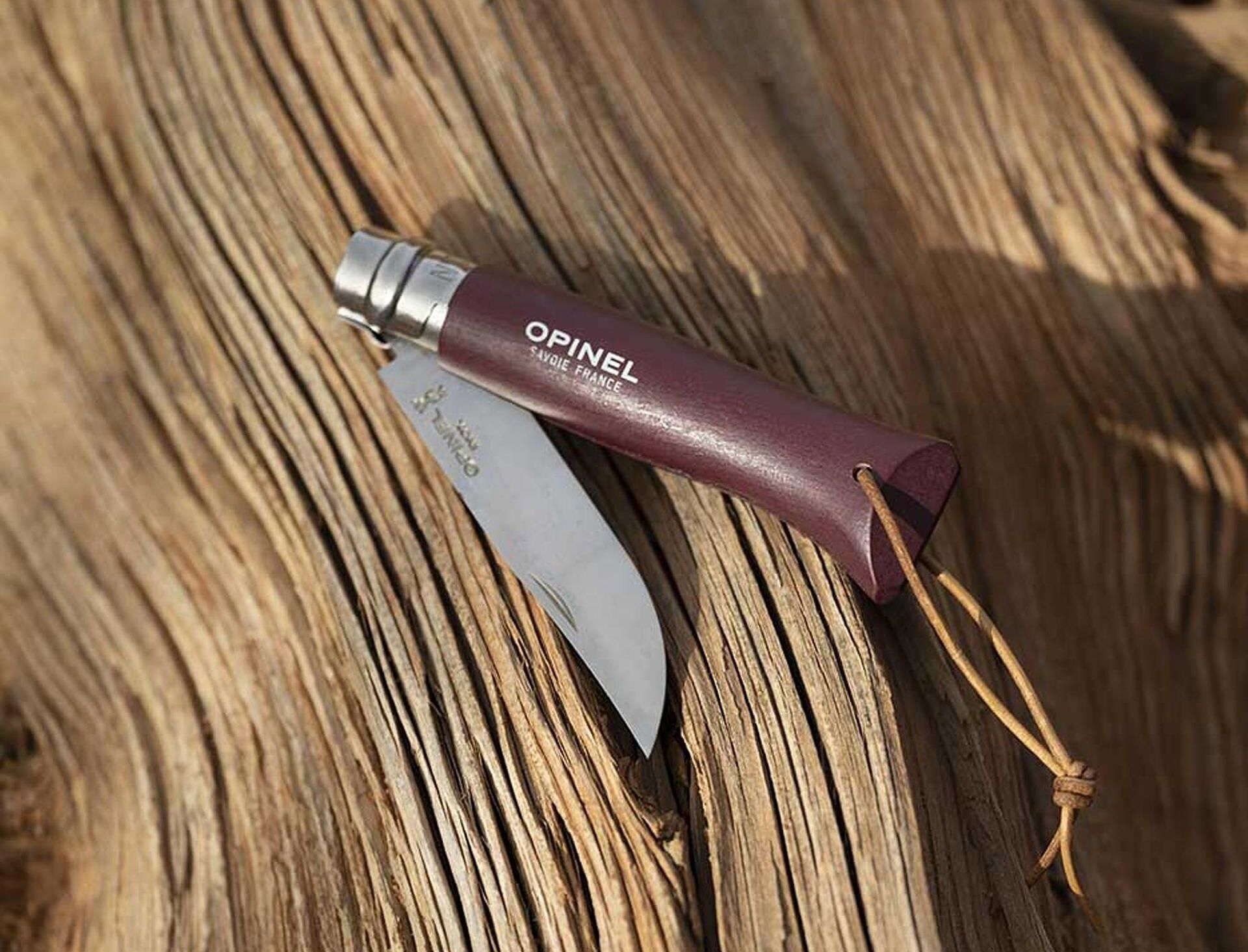 Сгъваем нож Opinel Inox - Colorama, №8, бордо | Ozone.bg