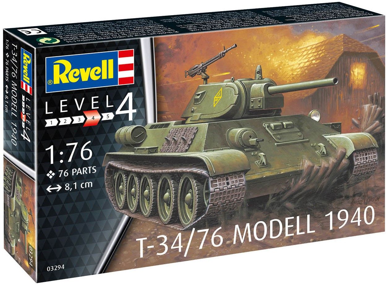 Сглобяем модел Revell Военни: Танкове - T-34/76 Modell 1940 | Ozone.bg