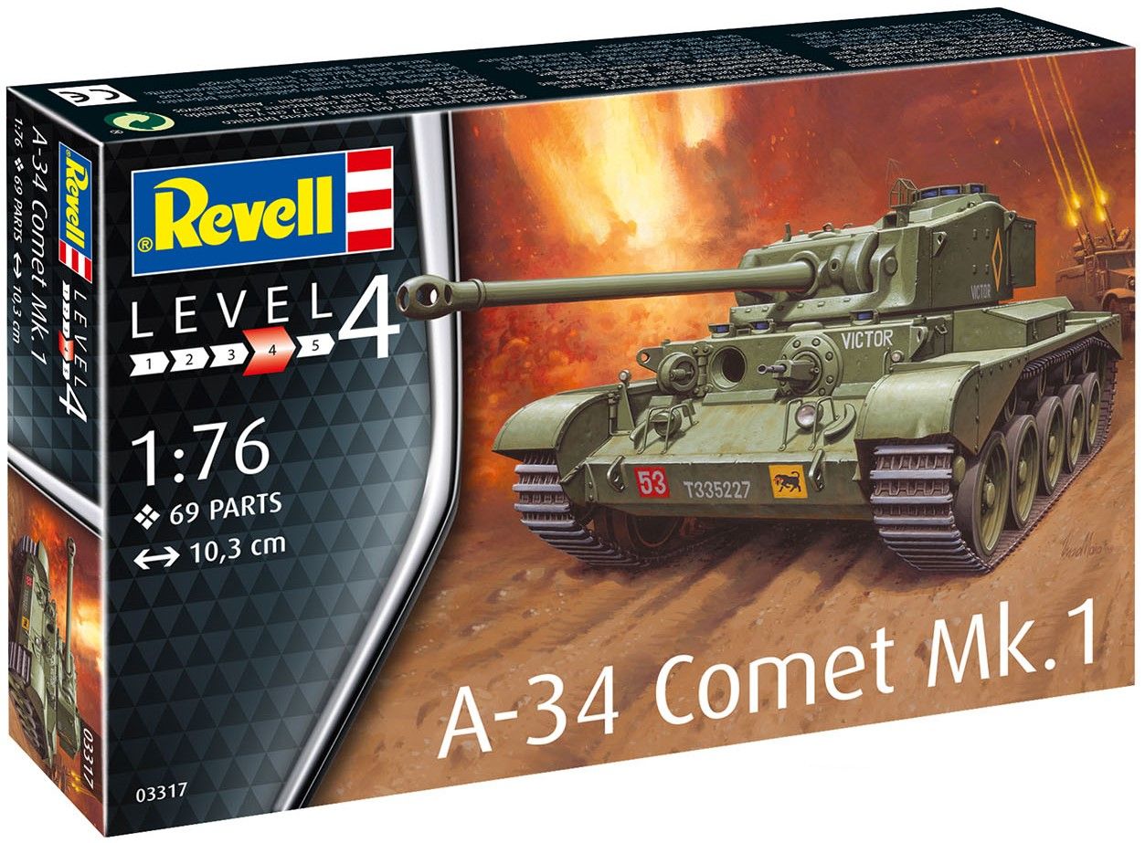 Сглобяем модел Revell Военни: Танкове - Comet A-34 | Ozone.bg